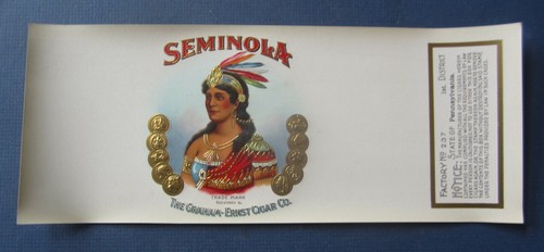 Wholesale Lot of 10 Original Old Antique SEMINOLA - Indian - CIGAR Can ...
