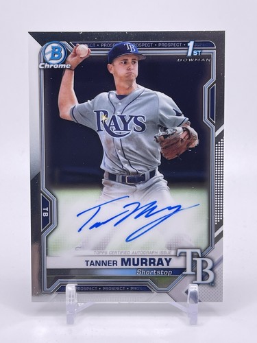 Tanner Murray 2021 1st Bowman Chrome Prospect Auto #BPA-TM Tampa Bay ...