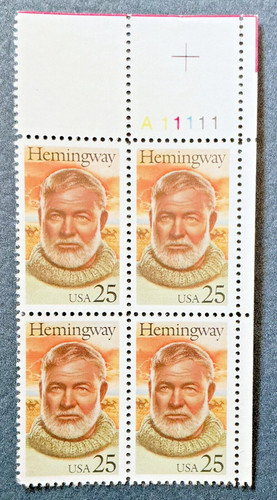 Scott #2418 MNH Plate Block Of 4 - Ernest Hemingway - 1989 Issue | eBay