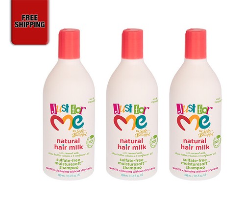 Just For Me Natural Hair Milk Sulfate-Free Moisturesoft Shampoo (pack ...