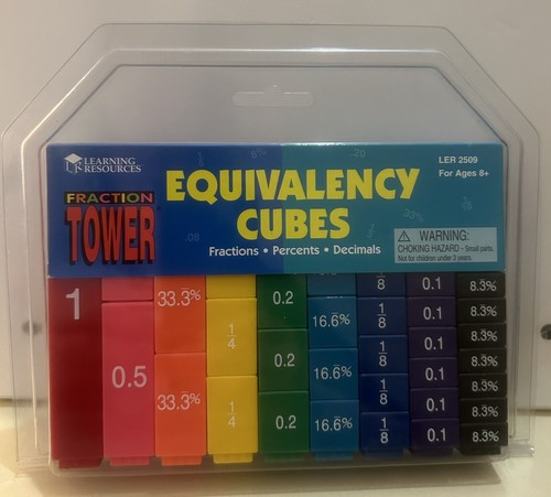 NEW Learning Resources 51 Piece Equivalency Cubes with Activity Guide ...