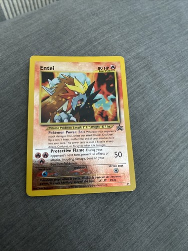 Entei - Black Star Promo - 34 - Movie Promo - Pokemon Card Holo | eBay
