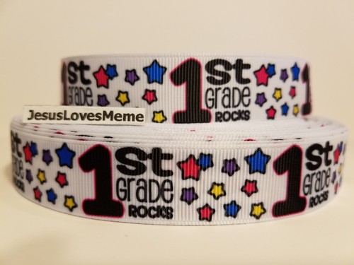 Grosgrain Ribbon 1st Grade Rocks School Teacher Class Stars Pupils ...