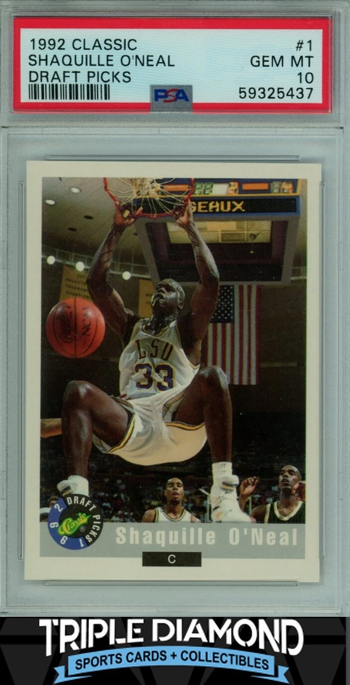 Shaquille O'Neal 1992 Classic Draft Picks #1 Base Price Guide - Sports ...