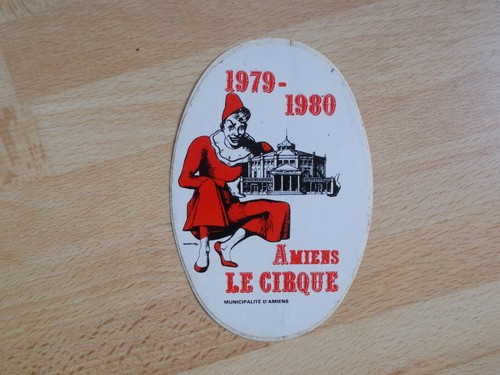 Sticker Amiens the Circus 1979-1980 | eBay