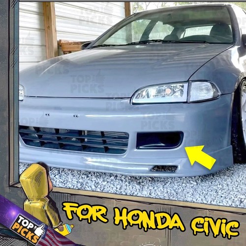 Fits 92-95 Honda Civic EG JS Style Front Bumper Brake Air Ducts Fog ...