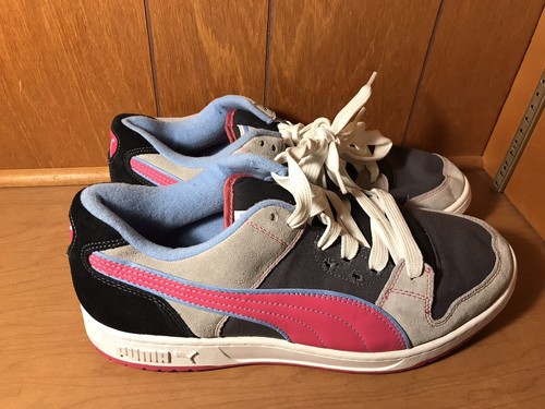New Mens Rare HTF Size 13 Puma 347460 03 Suede Gray Pink Black Blue ...