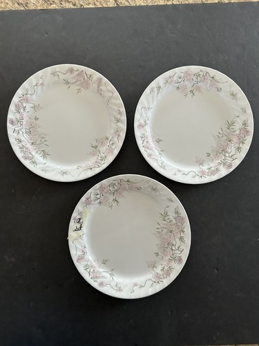 Set Of 3 Corelle WISTERIA 10 1/4" Dinner Plate Lilac Pink Purple ...