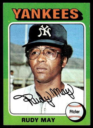 1975 Topps Baseball Card Rudy May New York Yankees #321 EX-MT | eBay