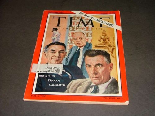 Time Jan 12, 1962 New U.S. Ambassadors: Reischauer, Kennan, Galbraith ...