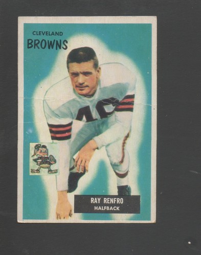 1955 Bowman Football Card #153 Ray Renfro-Cleveland Browns Vg Card | eBay