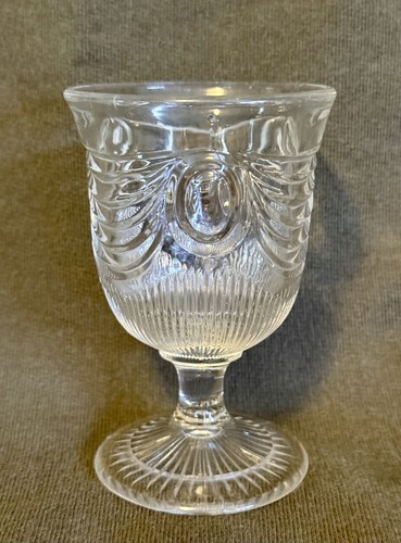 Antique EAPG Flint Glass Miniature Goblet - 'Lincoln Drape' Pattern ...
