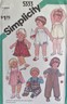 Simplicity 1593 Sewing Pattern Romper Sunsuit Playsuit BABY Unisex ...