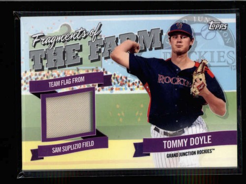 TOMMY DOYLE 2018 TOPPS PRO DEBUT TEAM FLAG OF SAM SUPLIZIO FIELD RELIC ...