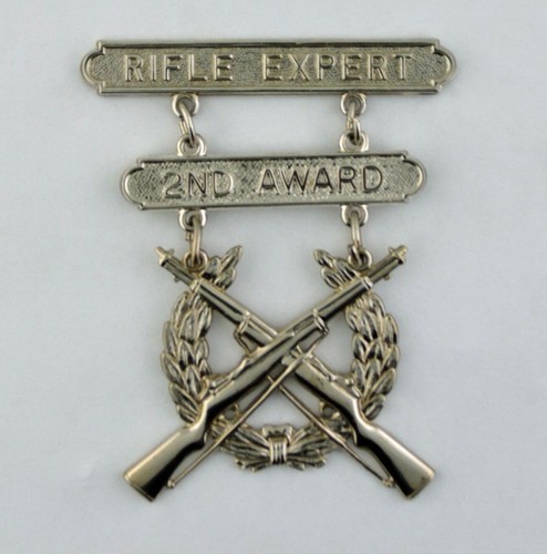 RIFLE EXPERT 2ND AWARD Marine Corps Weapons Qualification Badge USMC | eBay