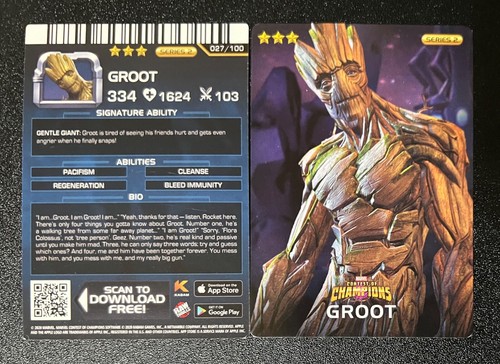 MARVEL Contest of Champions Arcade Character Cards: Groot Series 2 | eBay