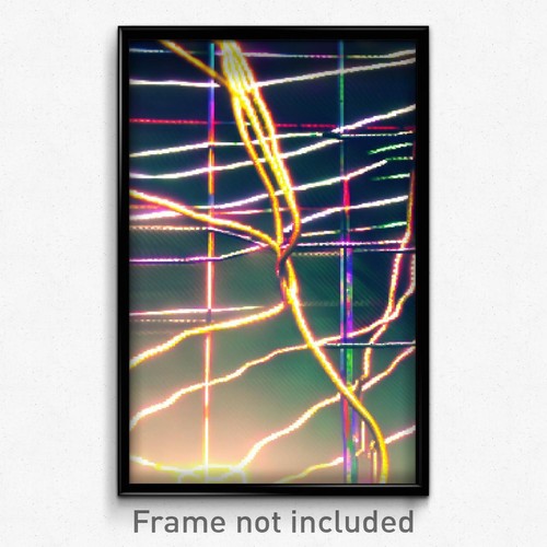 Pixel Art Poster - Wire Frame Glitchy Mooring (8 Bit Video Game Print ...