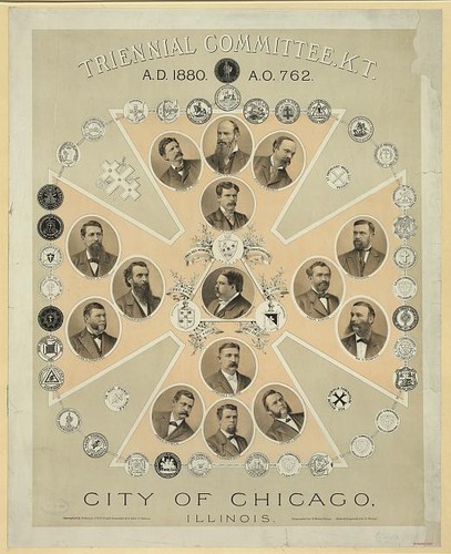 Triennial Committee,KT,Chicago,Illinois,c1880,Cregier,Barrett,Moulton ...