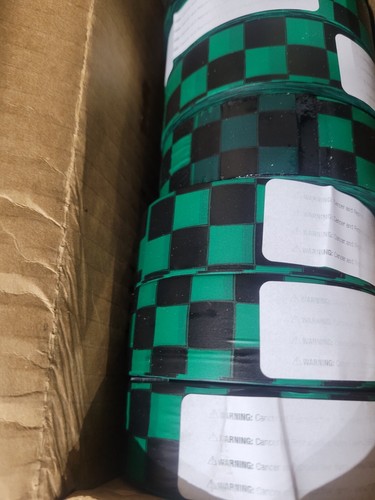 PRESCO Flagging Tape, Coarse Matte, Green/Black checkered, Box of 12 ...