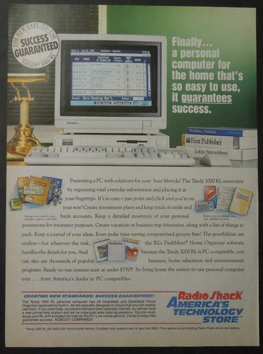1990 RADIO SHACK Tandy 1000 RL Personal Computer Magazine Ad | eBay
