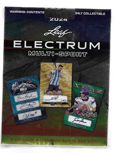2024 LEAF ELECTRUM MULTI-SPORT SEALED HOBBY BOX 3 AUTOS | eBay