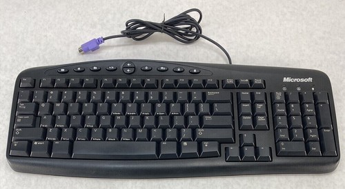Microsoft RT2300 Wired PS/2 Computer Keyboard Multimedia Black | eBay