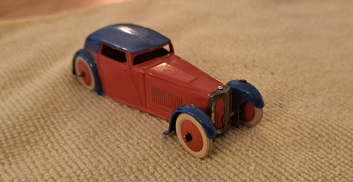 DINKY HORNBY SERIES 22B CLOSED SPORTS COUPE RED & BLUE RARE PRE WAR ...