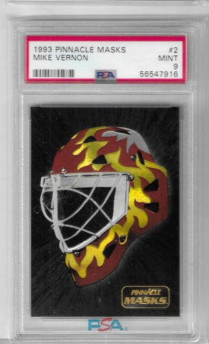 MIKE VERNON 1993 PINNACLE MASKS DUFEX INSERT RARE SP PSA 9 MINT POP 11 ...