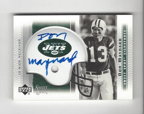 2005 Sweet Spot Signatures Don Maynard AUTOGRAPH Jets | eBay
