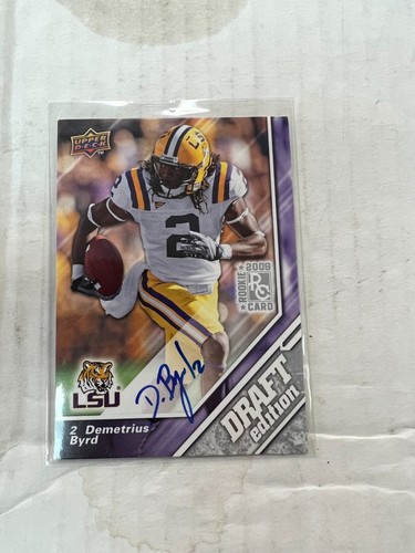 Demetrius Byrd 2009 Upper Deck Draft Edition Rookie Auto #87 NrMt | eBay