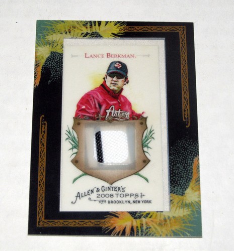 2008 Topps Allen & Ginter Relics Game Used Jersey Lance Berkman Astros ...