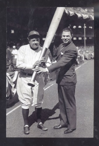 REAL PHOTO NEW YORK YANKEES BASEBALL BABE RUTH JACK DEMPSEY POSTCARD ...