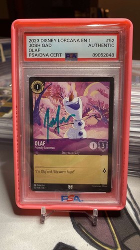 2023 Disney Lorcana EN1 52 Olaf PSA Autograph Authentic Josh Gad | eBay