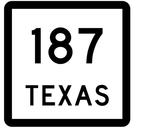 Texas State Highway 187 Sticker Decal R2485 Highway Sign | eBay