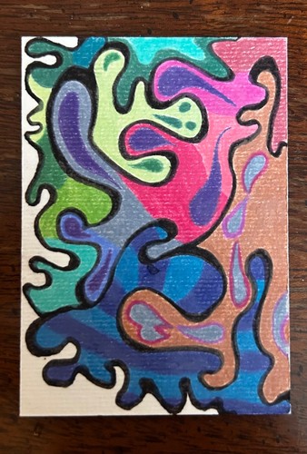 ACEO Artist Original Trading Card Abstract Art Illustration | eBay