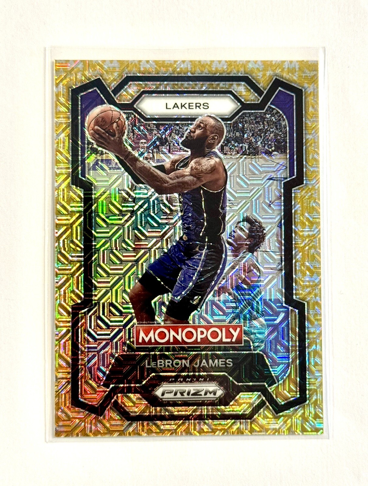 LeBron James 2023 Prizm Monopoly #40 Gold Millionaire Shimmer /500 ...
