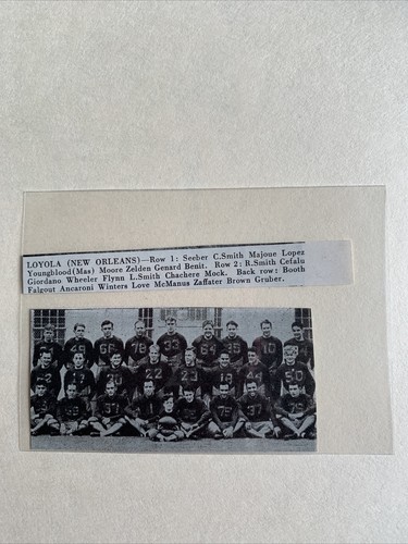 Loyola New Orleans LA Louisiana 1931 Football Small Team Picture | eBay