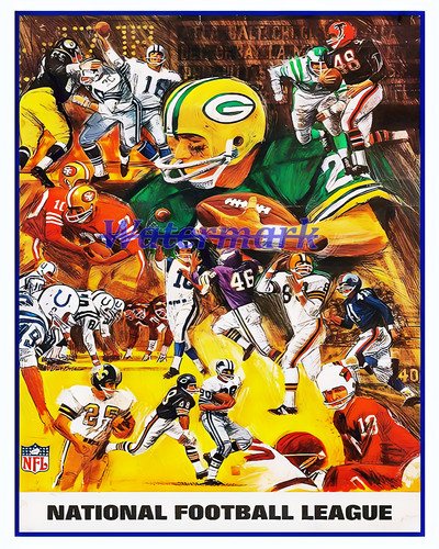 Vintage 1970's Color NFL Poster Reprint Print 8 X 10 Photo Picture | eBay