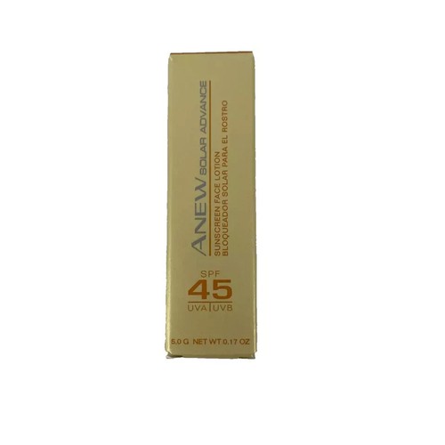 Anew Avon Solar Advance Sunscreen Face Lotion SPF 45 Protection .17 oz ...