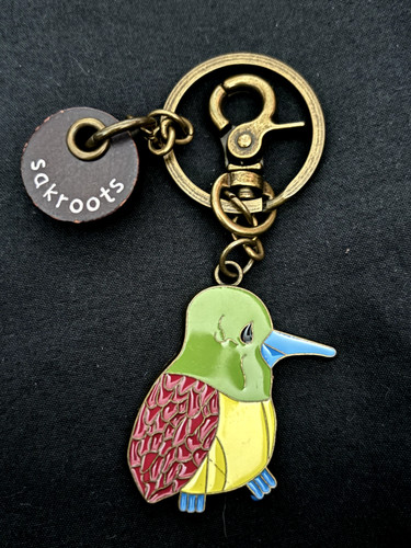 Sakroots Kiwi Bird Keychain Textured Metal Enamel Logo Keyring Clip | eBay
