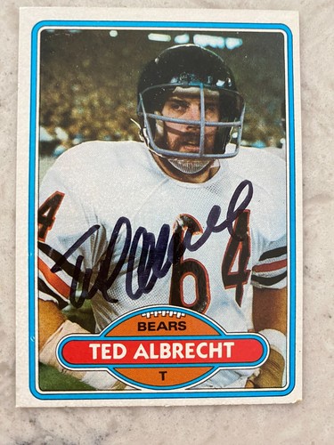 Ted Albrecht Signed CHICAGO BEARS Card 1980 Topps | eBay