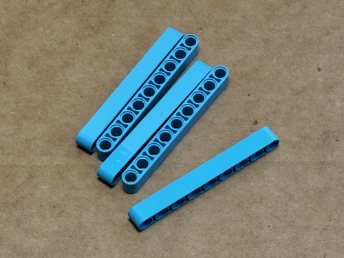 LEGO Parts - Medium Azure Technic, Liftarm Thick 1 x 9 - No 40490 - QTY ...