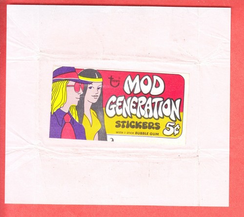 1967 TOPPS MOD GENERATION STICKERS TEST ISSUE 5C WAX WRAPPER NM | eBay