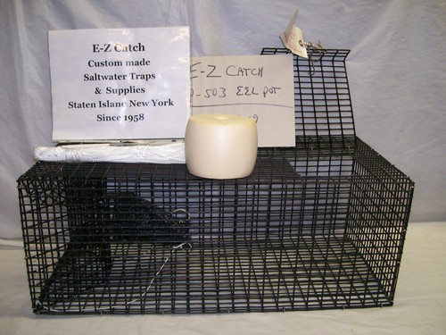 E-Z Catch Custom Commercial Eel Pot, Trap, Buoy & Rope PVC Coated Ready ...