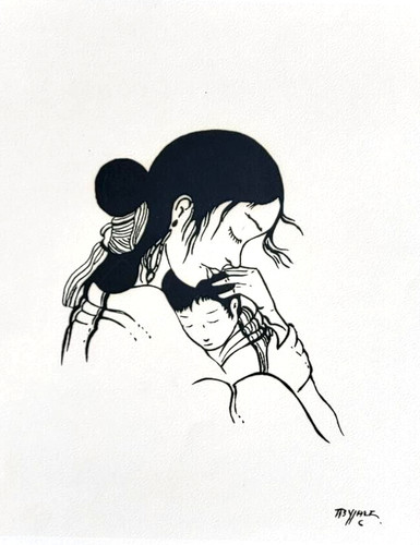 Beatien Yazz Silkscreen of Mother and Child | eBay