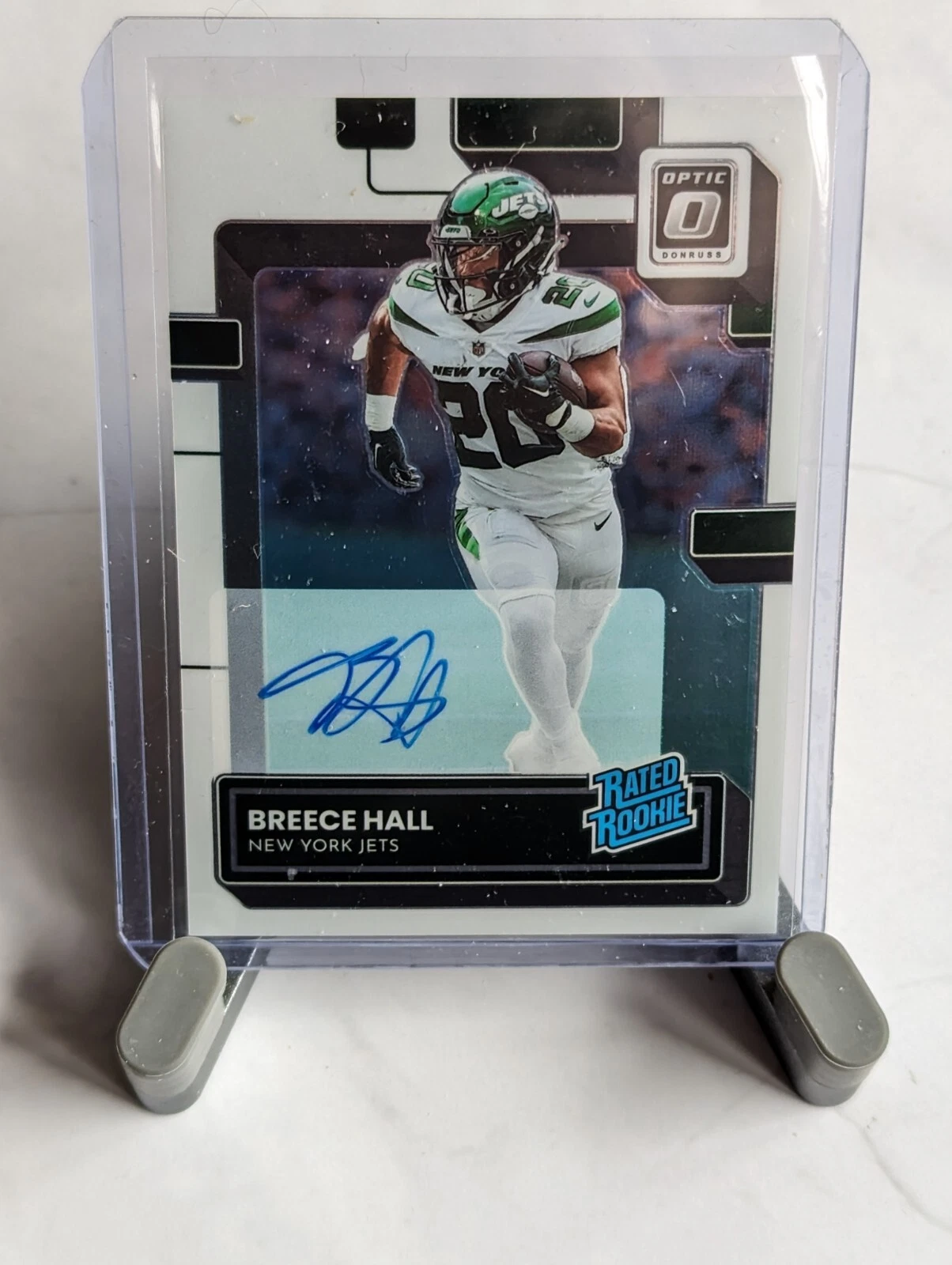Breece Hall 2022 Optic #214 Rated Rookie Autographs /150 Price Guide ...