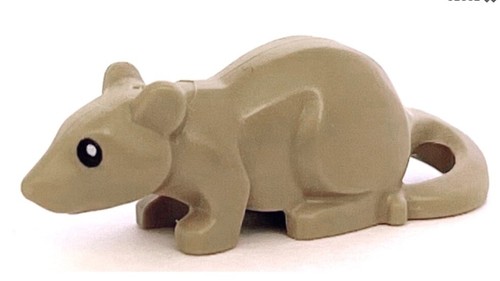 2x LEGO rat/mouse with black eye pattern Inv A17 | eBay