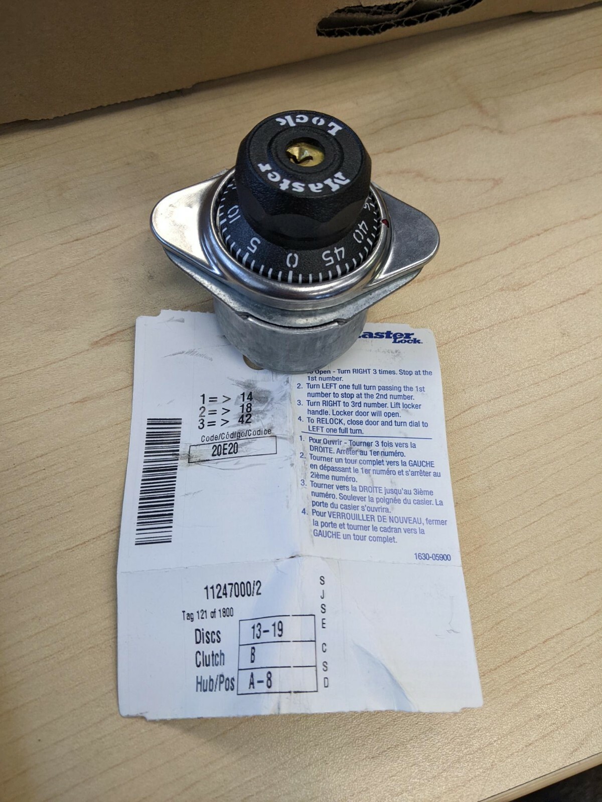 Master Lock Combination Locker Key 1630 1654 1652 1670 Control OEM ...