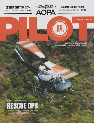 AOPA (Dec 2024) Citation CJ3, Garmin G3000, Tarragon LSA, Bell UH-1 ...