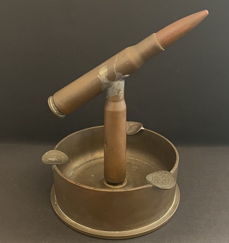 WW II Trench Art Ashtray From Military Shell Casing 105MM M14 S.M.C ...